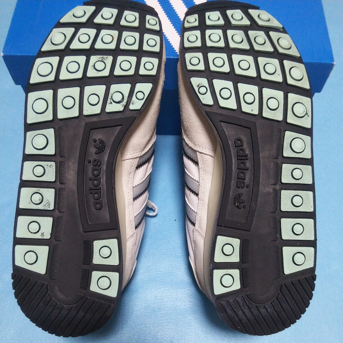 アディダス ローカット スニーカー 26.5cm SHW 675001 白 水色 メンズ シューズ 靴 スポーツ adidas ホワイト 検 ...
