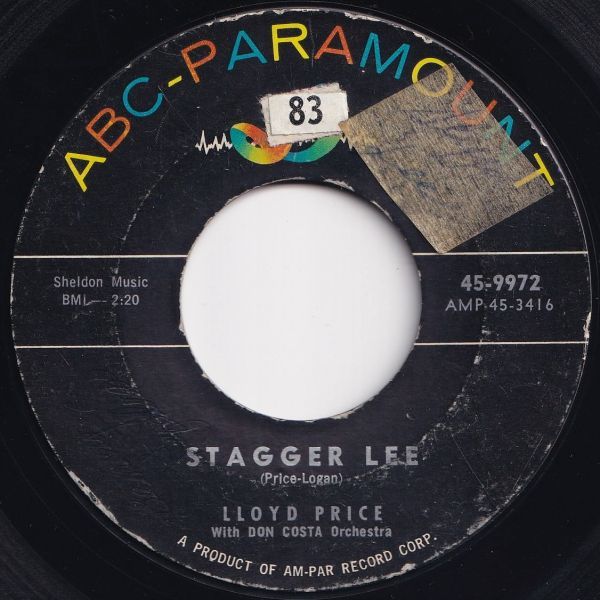 Lloyd Price Stagger Lee / You Need Love ABC-Paramount US 45-9972 204127 ...