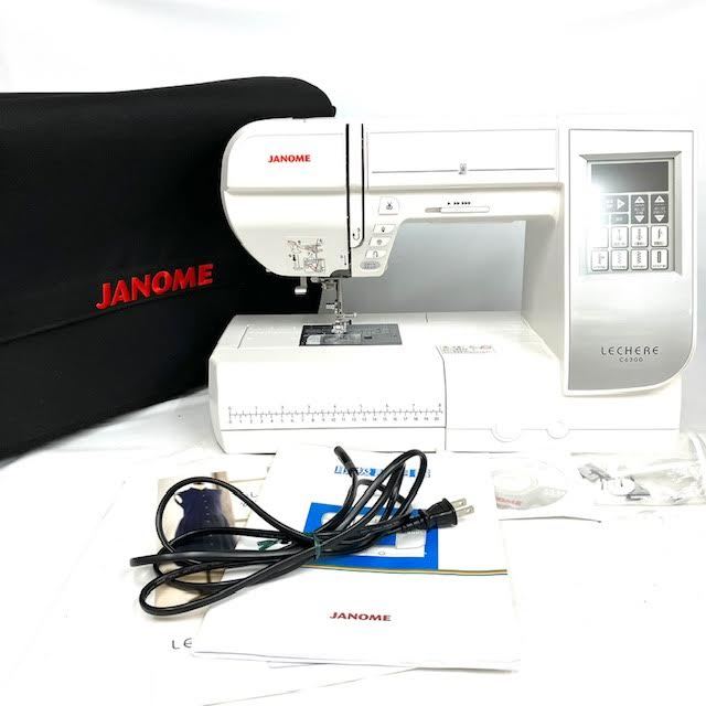 仙101 通電確認済み JANOME LECHERE C6300 Model 863 ジャノメ ミシン ハンドクラフト 手工芸 裁縫 カバー ...