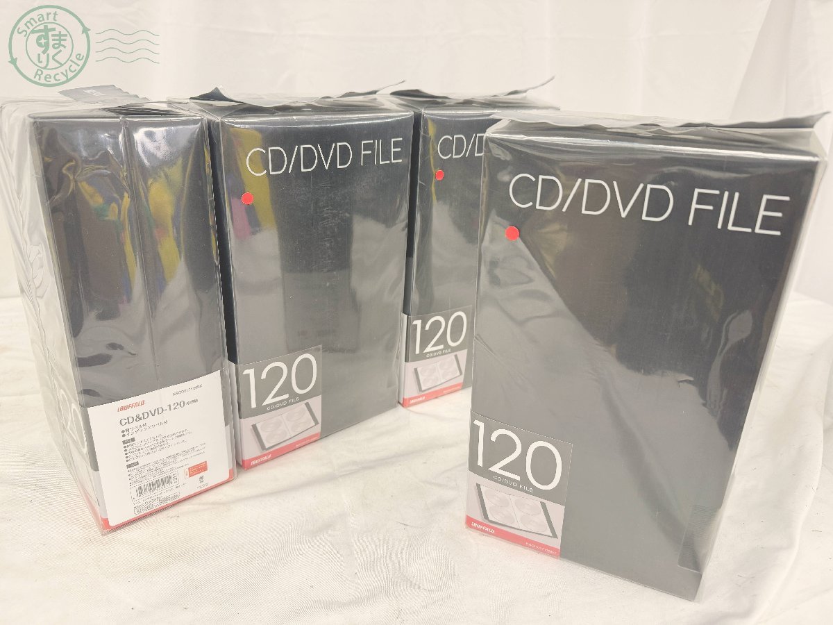 11281678 〇 BUFFALO CD&DVDファイルケース ブックタイプ 120枚収納 4個 まとめ ブラック BSCD01F120BK ...