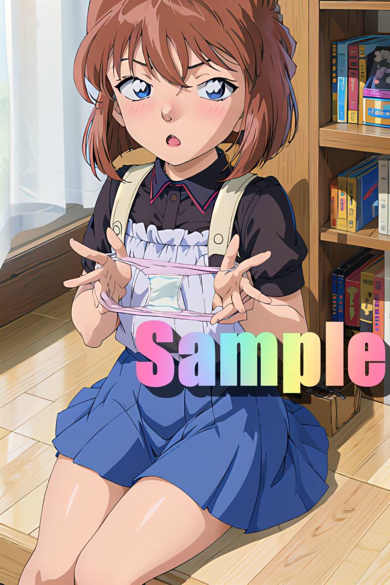 名探偵コナン：灰原哀 Fk2et06 イラスト 特殊印刷 オリジナル 同人 清楚 下着 Secret A4 ポスター アニメ 美少女 Art