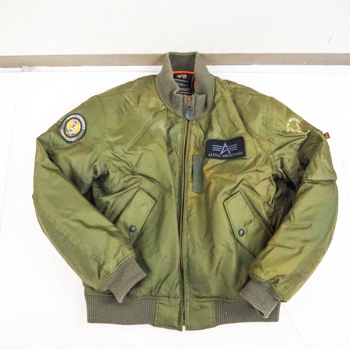 ALPHA INDUSTRIES アルファインダストリーズ 55周年記念 プロテクター入り MA-1 ウインター ジャケット サイズM ALVA-1411W TO21(Mサイズ)｜売買された ...