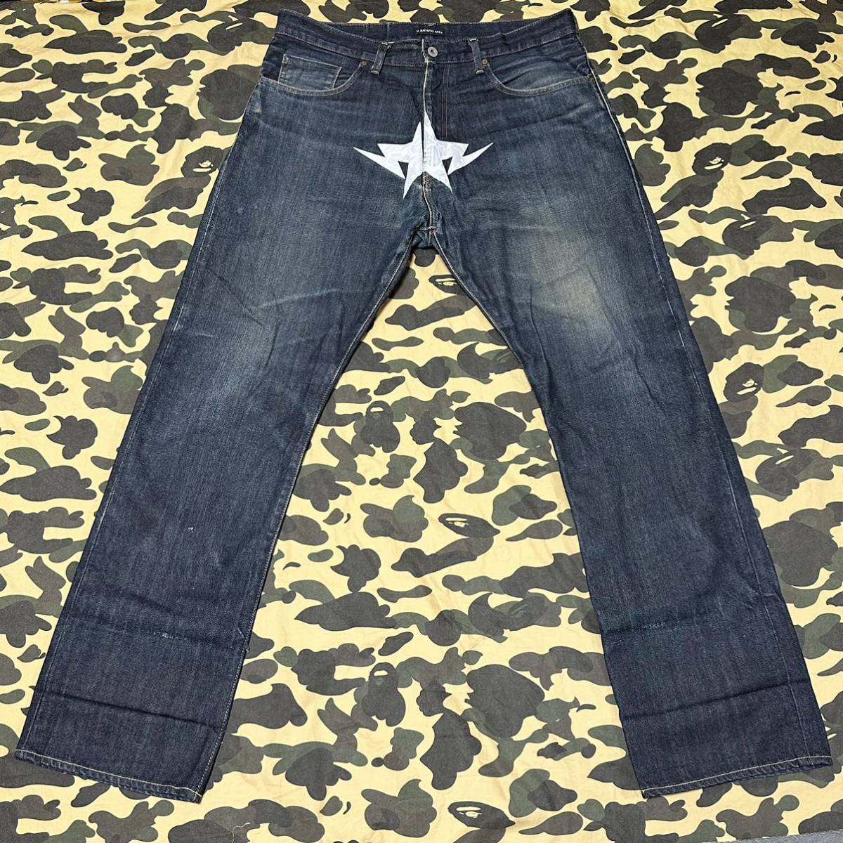 bapesta jeans BAPE エイプ A BATHING APE ジーンズ デニム ベイプスタ white(ジーンズ)｜売買された ...