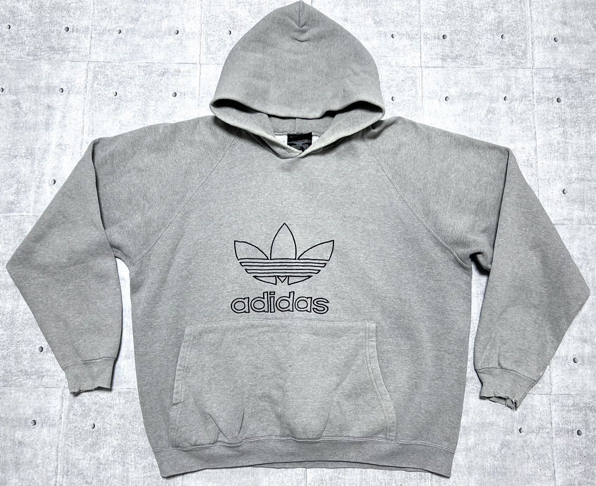 90s USA製 adidas 万国旗タグ フーディー スウェット パーカー ビッグトレフォイル ラグランスリーブ アメリカ製 MADE IN USA 玉8945(パーカ)｜売買された ...
