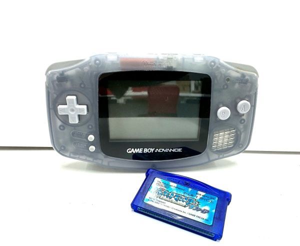 E034-I44-907 Nintendo ニンテンドー ゲームアドバンス AGB-001 本体 ポケモン サファイア カセット付き 通電確認 ...