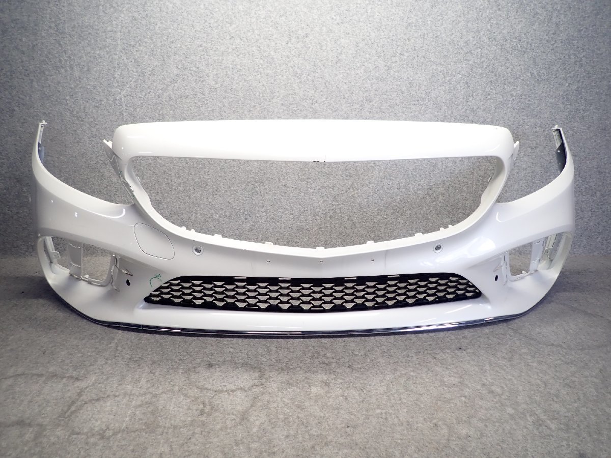 ベンツ Cクラス W205 AMG 後期 純正 フロントバンパー ホワイトパール A2058856002 A205 885 60 02 ...