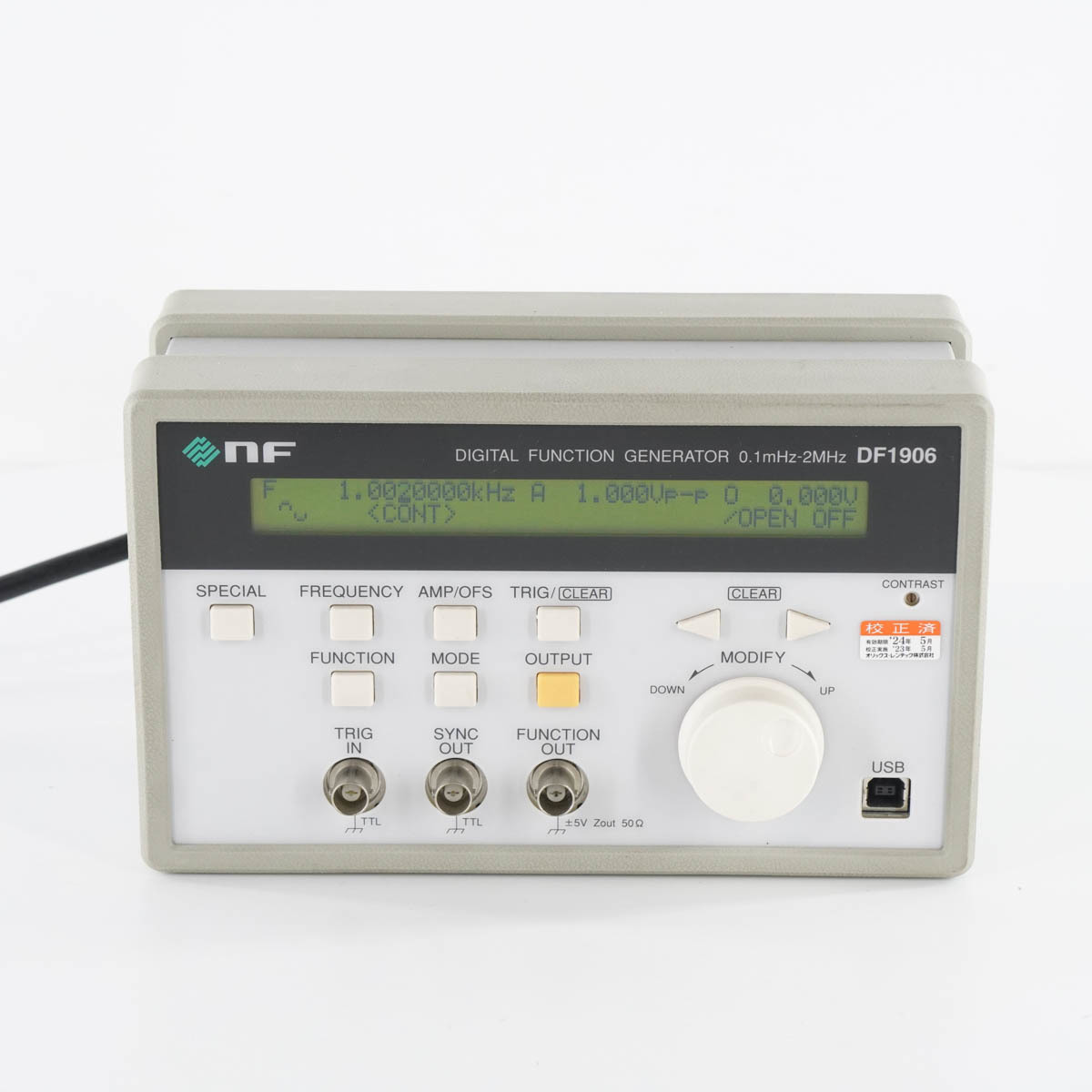 DW 8日保証 校正2024年5月ま 有効 DF1906 NF DIGITAL FUNCTION GENERATOR 0.1mHz-2MHz エヌエフ回路設計ブロック デジタ... 05604 ...