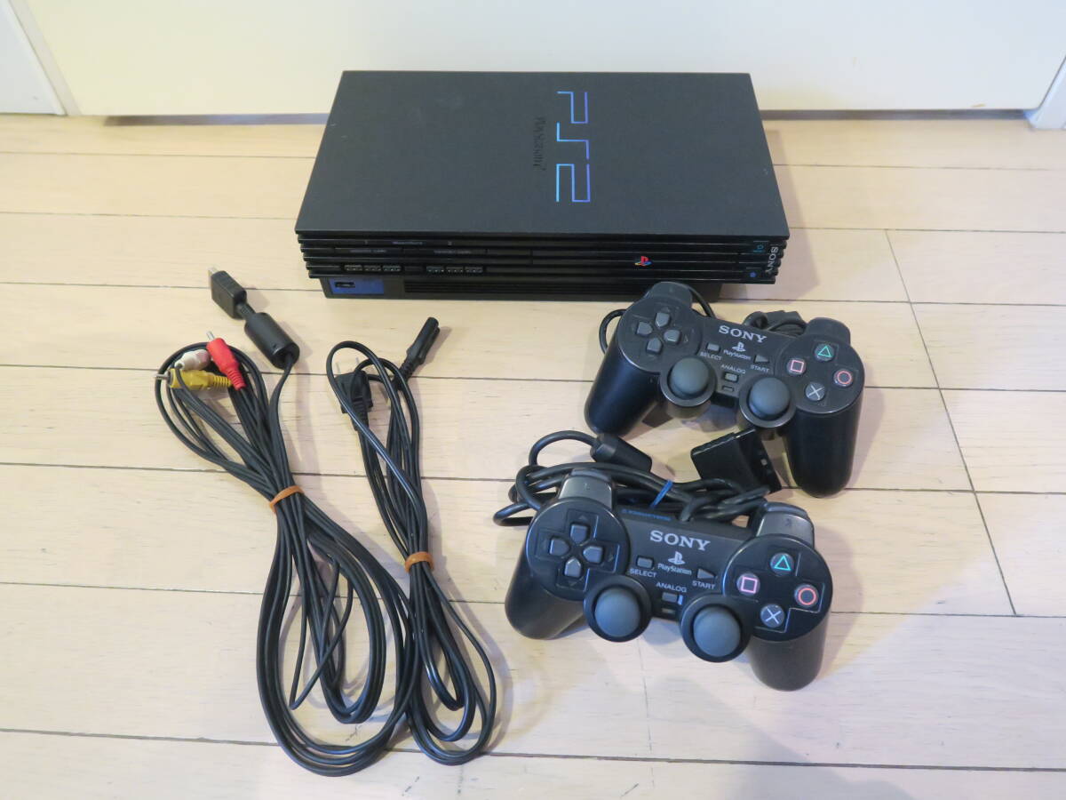 み プレイステーション2 PS2 SCPH-39000 コントローラー2個 映像ケーブル付属 Playstation2 ソニー(本体)｜売買さ ...