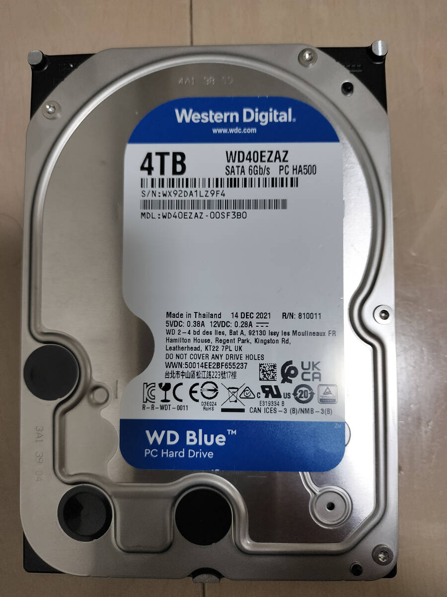 Western Digital 4TB HDD WD40EZAZ 電源回数116回/使用447時間(2TB～)｜売買されたオークション情報 ...