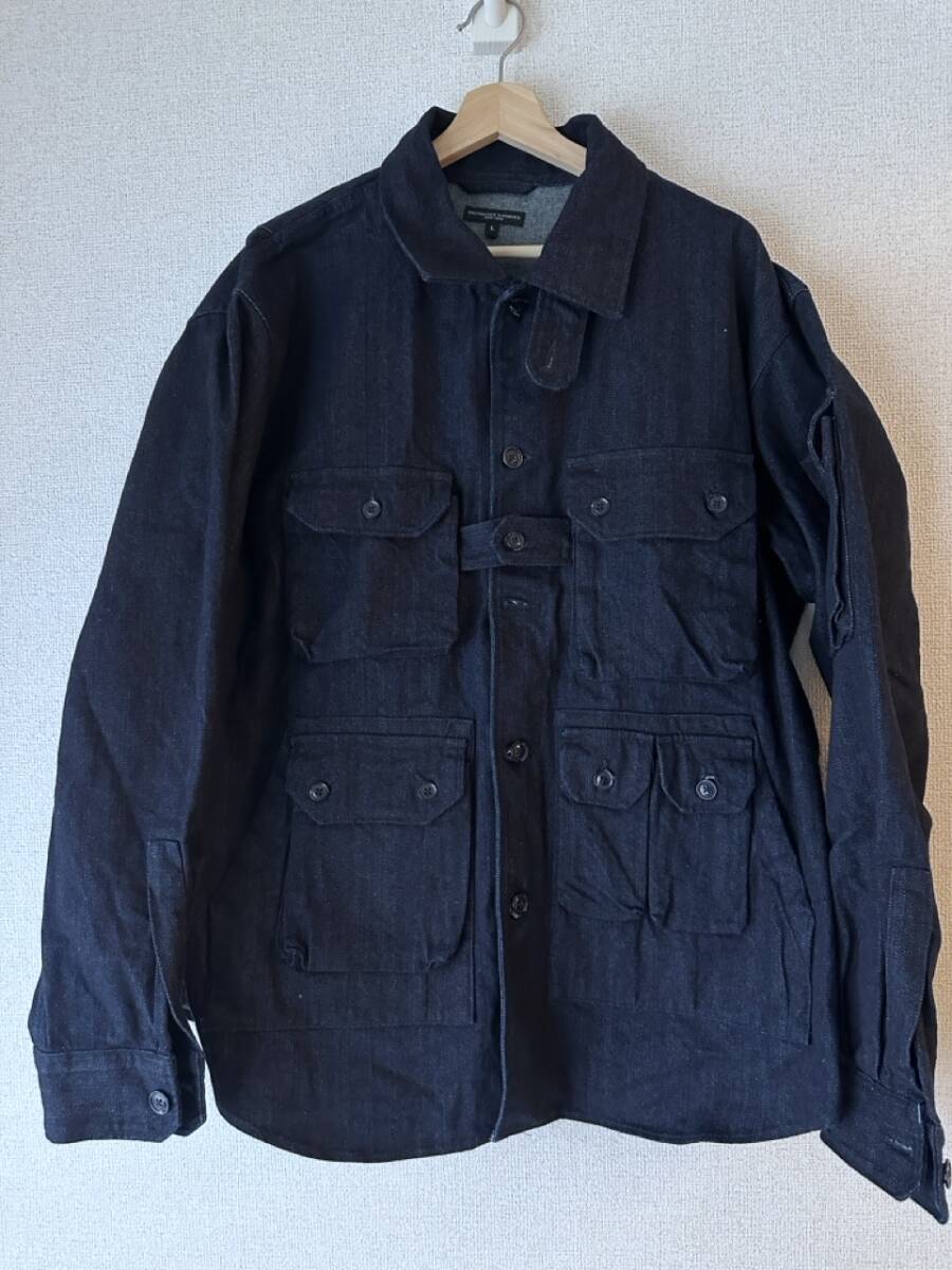engineered garments Explorer Shirt Jacket 10oz Broken Denim Dk Navy サイズ ...