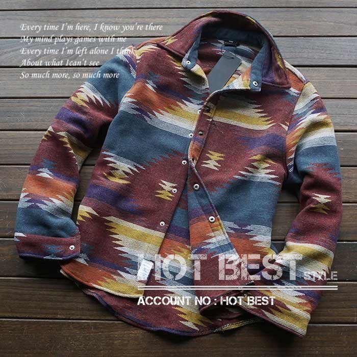 新作 RFAUS 厚生地 民族ネイティブ オルテガ MIXカラー ネルシャツ メンズ ジャケット トップス/表記M S程度 1908(Mサイズ)｜売買されたオークション情報、yahooの商品 ...