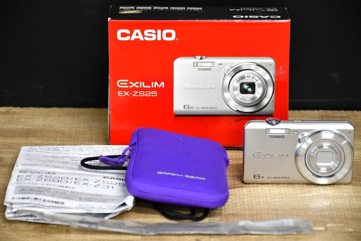 NY5-61 ジャンク品 CASIO EXLIM EX-ZS25 カシオ デジカメ コンデジ シルバー 充電器無 動作未確認 品 保管品(カシオ)｜売買されたオークション情報、yahooの商品 ...
