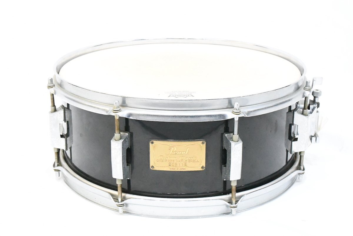 Pearl パール Custom Classic ONE-PIECE MAPLE SHELL 14x5.5インチ スネアドラム ブラック ...