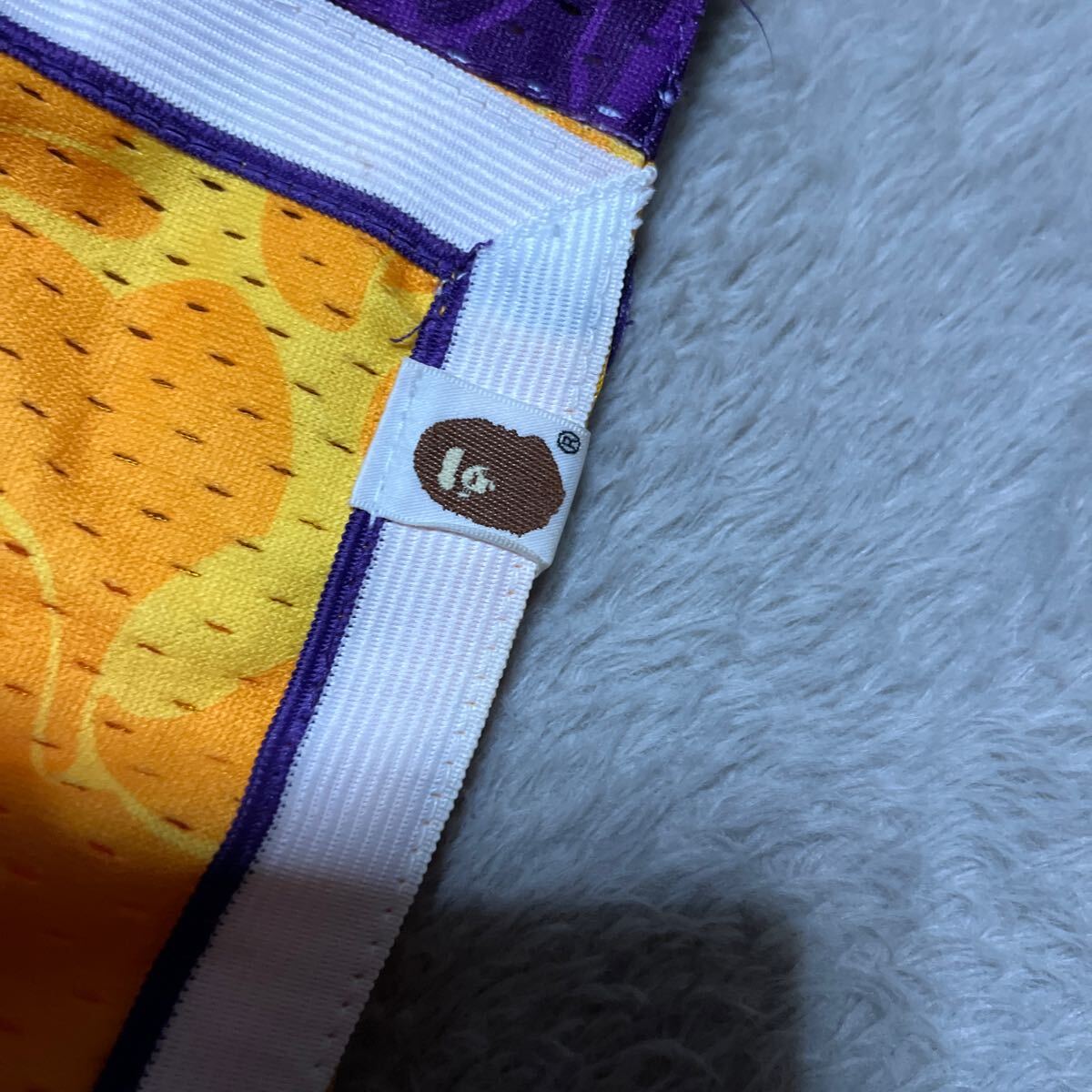 A BATHING APE BAPE KAWS MITCHELL & NESS LOS ANGELES LAKERS JERSEY ...