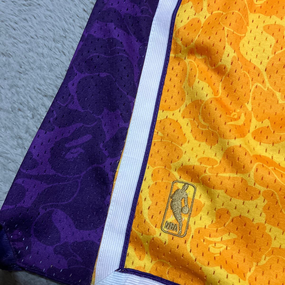A BATHING APE BAPE KAWS MITCHELL & NESS LOS ANGELES LAKERS JERSEY ...