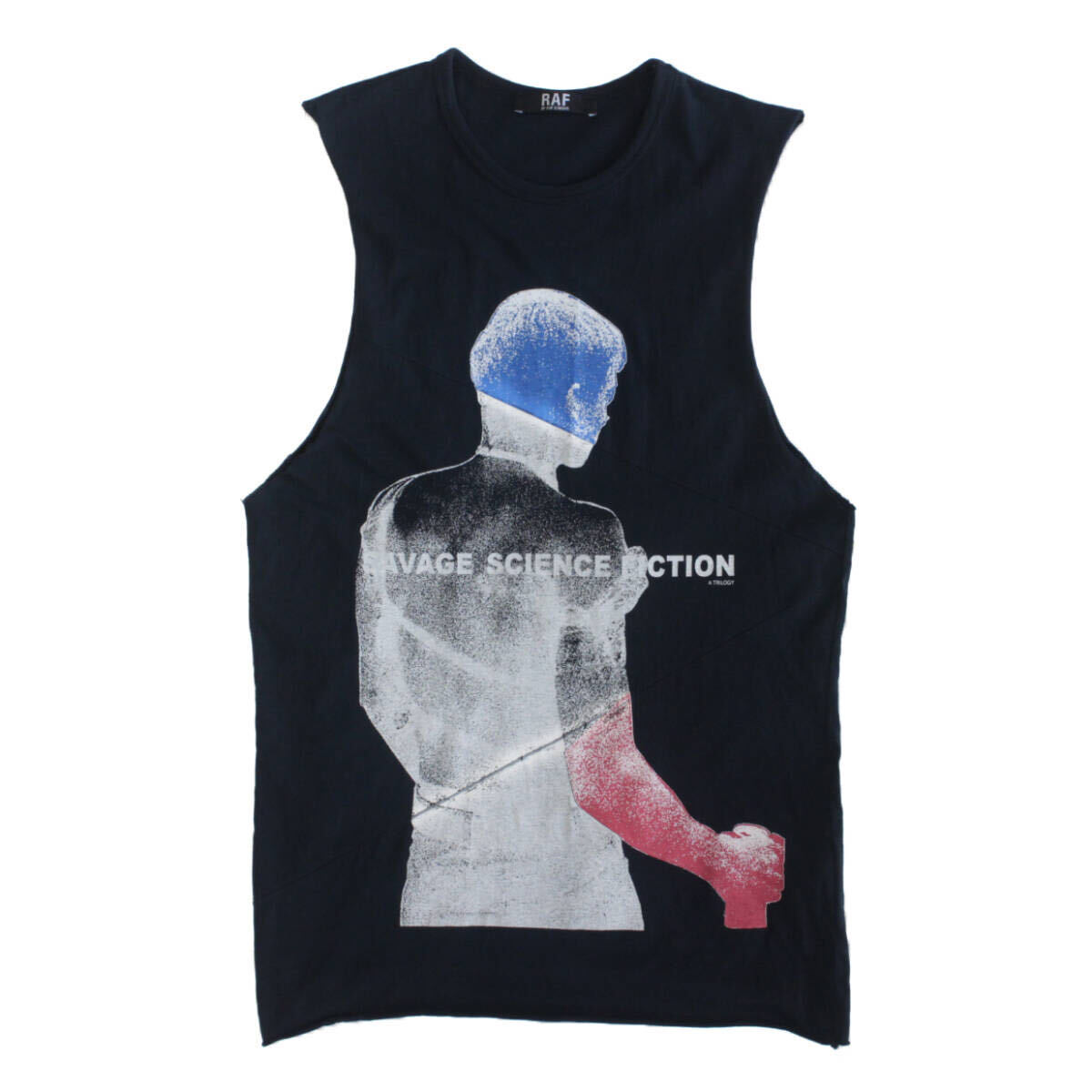 RAF by RAF SIMONS タンクトップ ノースリーブTシャツ 黒 48 ラフシモンズ(半袖Tシャツ)｜売買されたオークション情報、yahooの商品情報をアーカイブ公開 ...