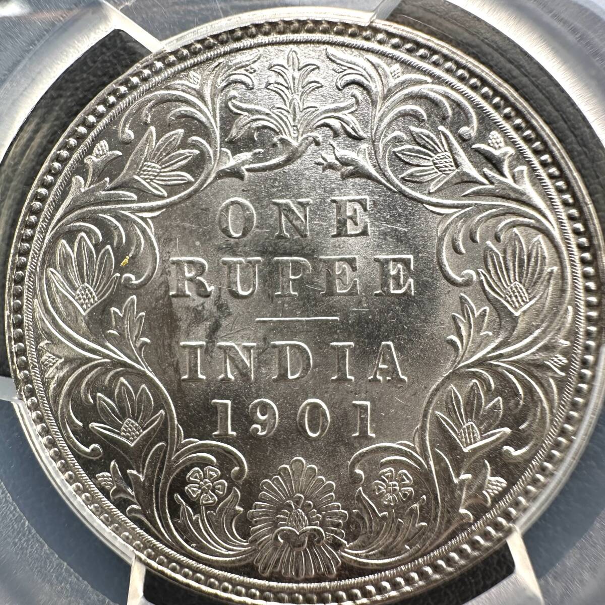 高鑑定 PCGS MS63 1901B イギリス領 インド ヴィクトリア 1ルピー 銀貨 PCGS MS63(ヨーロッパ)｜売買された ...