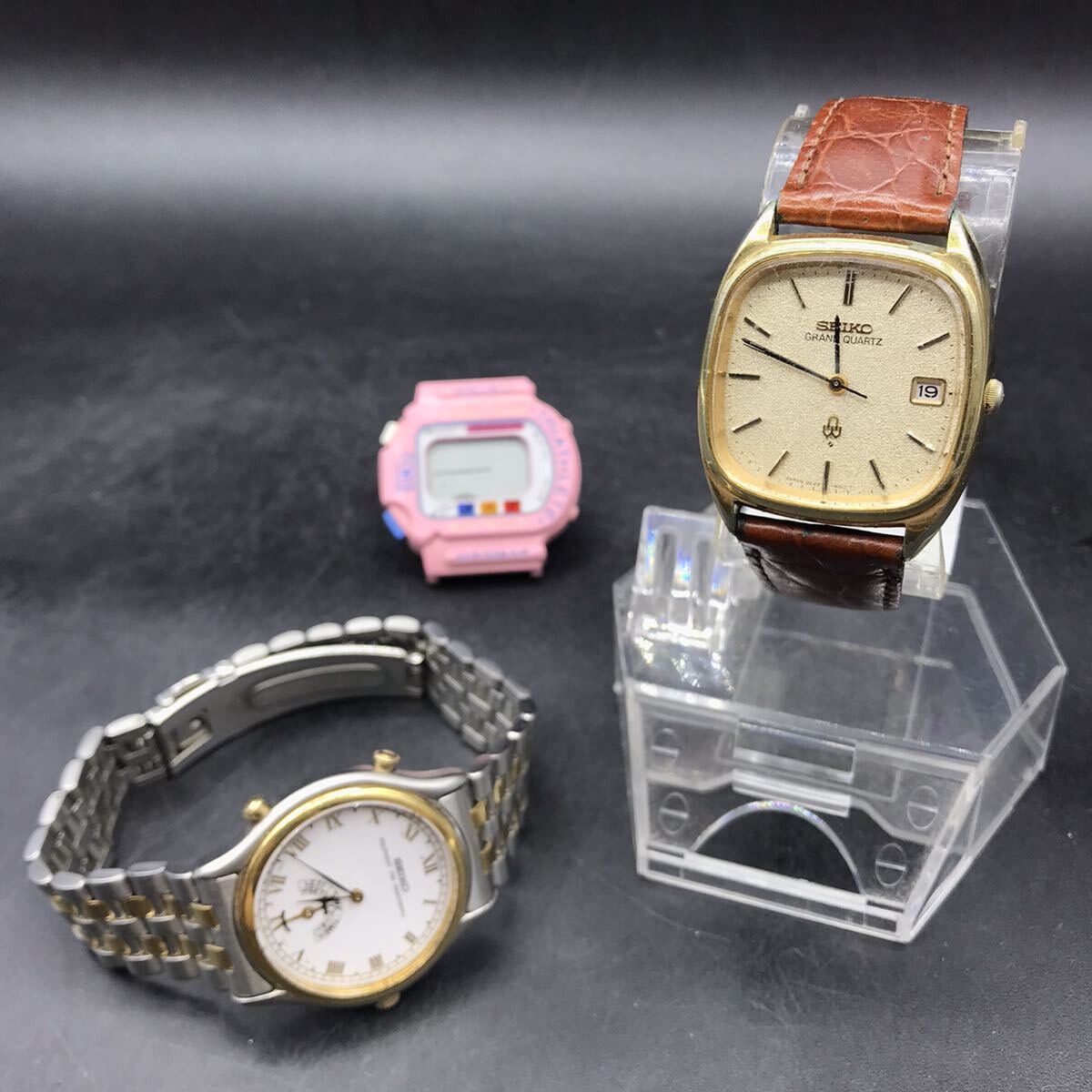 M761 腕時計 3本 まとめ売り SEIKO セイコー GRAND QUARTZ グランドクォーツ 4842-5010 EQUIPMENT ...