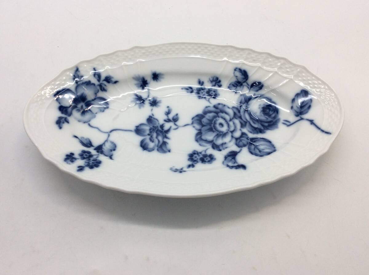 #4164 Richard Ginori BLEE リチャードジノリ ローズブルー ピクルス オーバル プレート 皿 食器(リチャードジノリ ...