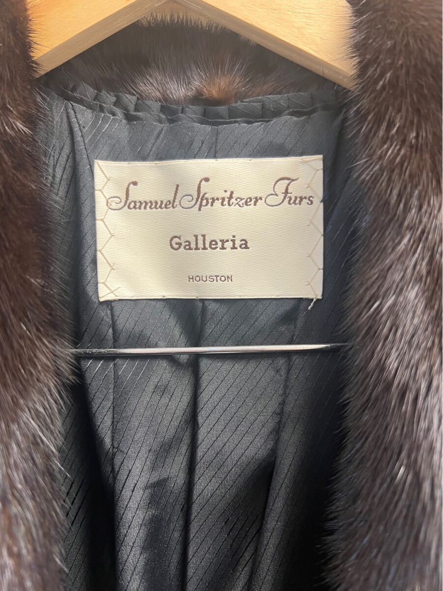 1円〜 毛皮 ミンクロングコート ブラウン リアルファーSamuel sprizer furs サミュエルスプリッツァーの毛皮 アウター ...