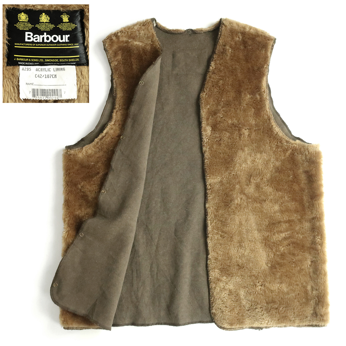 バブアー Barbour A295 PILE LINING ボアベスト ライナーベスト C42 メンズ レディース(男性用)｜売買されたオークション情報、yahooの商品情報をアーカイブ公開 ...