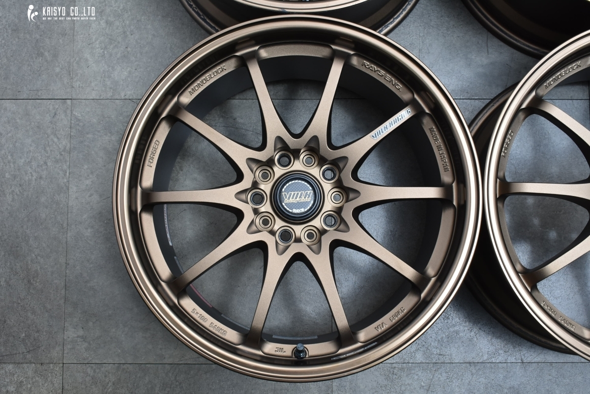 鍛造 RAYS ボルクレーシング CE28N 18in 9J+50 PCD114.3 4本 GVB GVF VAG VBH WRX STI GRF GRB インプレッッサ GRヤリス シビック ...
