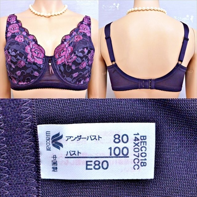 CA5-700＃//Wacoal/ワコール/NBF/胸ごこち/BEC018 グラマーなE80サイズ ソフトな着け心地 補正ブラ 一番安価 送料 ...