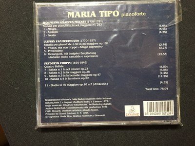 s CD MARIA TIPO PIANO MOZART Sonata KV283 BEETHOVEN Sonata OP109 CHOPIN ...