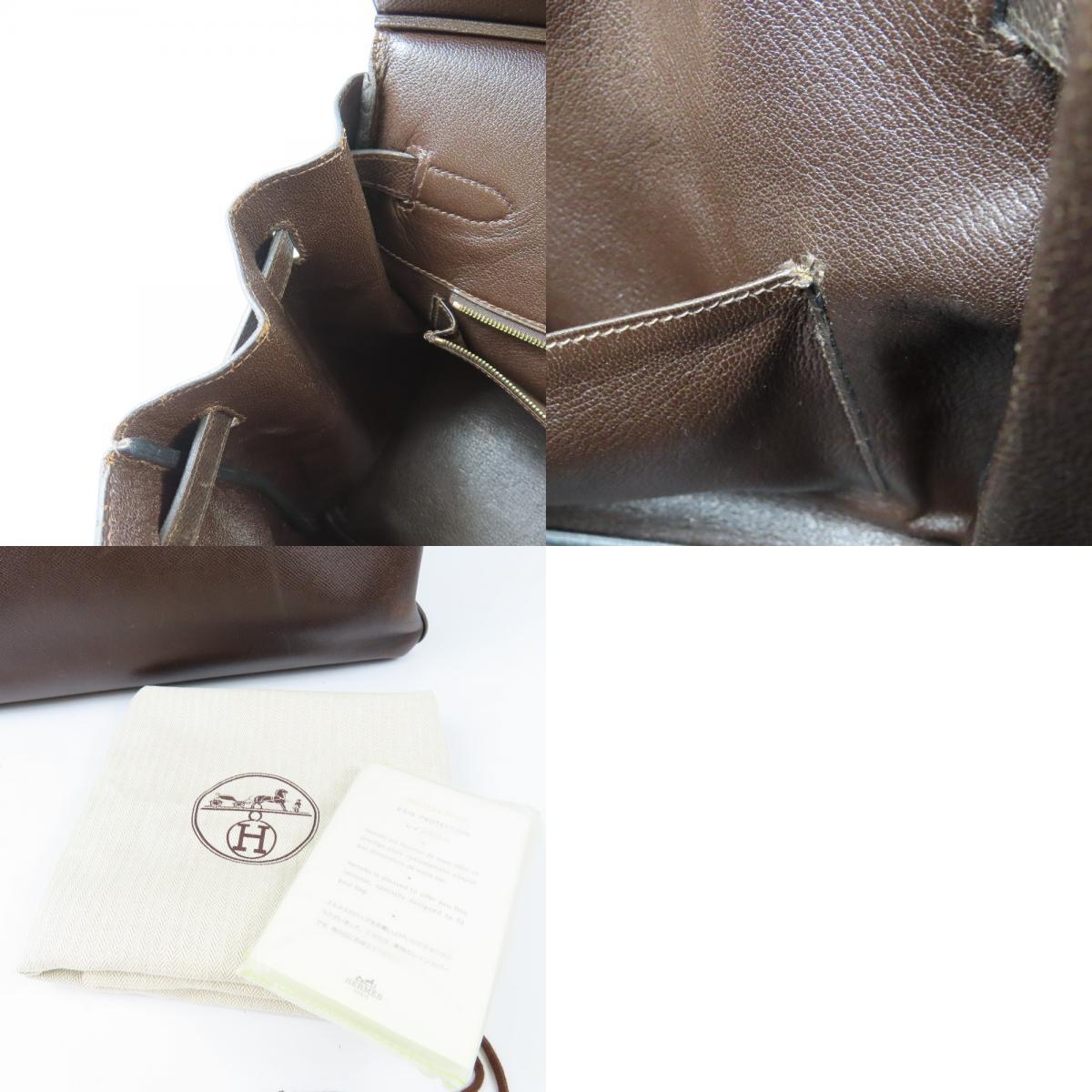 203477 1円スタート HERMES エルメス 中綺麗 バーキン40 G金具 ヴィンテージ ハンドバッグ クシュベル ダークブラウン Y ...