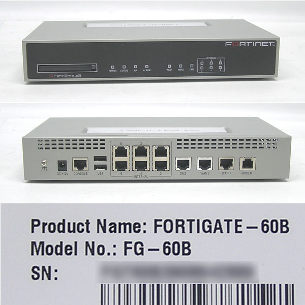 ＃Fortinet FortiGate 60B 3.00 build5115 工場出荷時状態化済(ルーター)｜売買されたオークション情報 ...