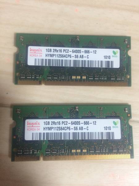 HynixPC2-6400 DDR2-1600 1GB×2枚組＝2GB(1GB)｜売買されたオークション情報、yahooの商品情報をアーカイブ ...