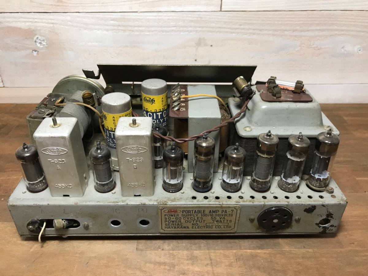 ジャンク Sharp Portable Amp PA-7 /真空管 / ラジオ付きPAアンプ / アンティーク ヴィンテージ レトロ(本体)｜売買されたオークション情報、yahooの商品情報を ...