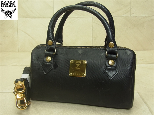 MCM エムシーエム 2WAY ショルダー ハンド ボストン バッグ ミニ ロゴグラム ブラック ゴールド金具 本物保証 真贋済み(かばん、バッグ)｜売買されたオークション情報、yahooの ...