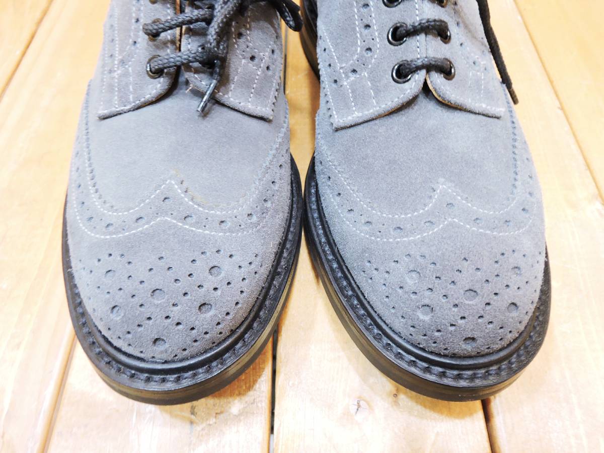 153A00379 トリッカーズ × ポールスミス ウィングチップ スウェード レザー シューズ Tricker's×Paul Smith ...