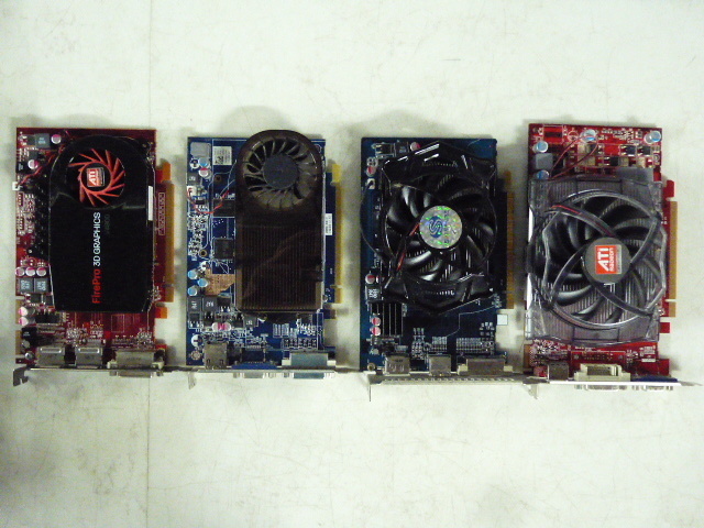 グラフィックボード ATI V4800 / HD6670 / HD5670 / HD5670 ジャンク 4枚セット P60952(PCI ...