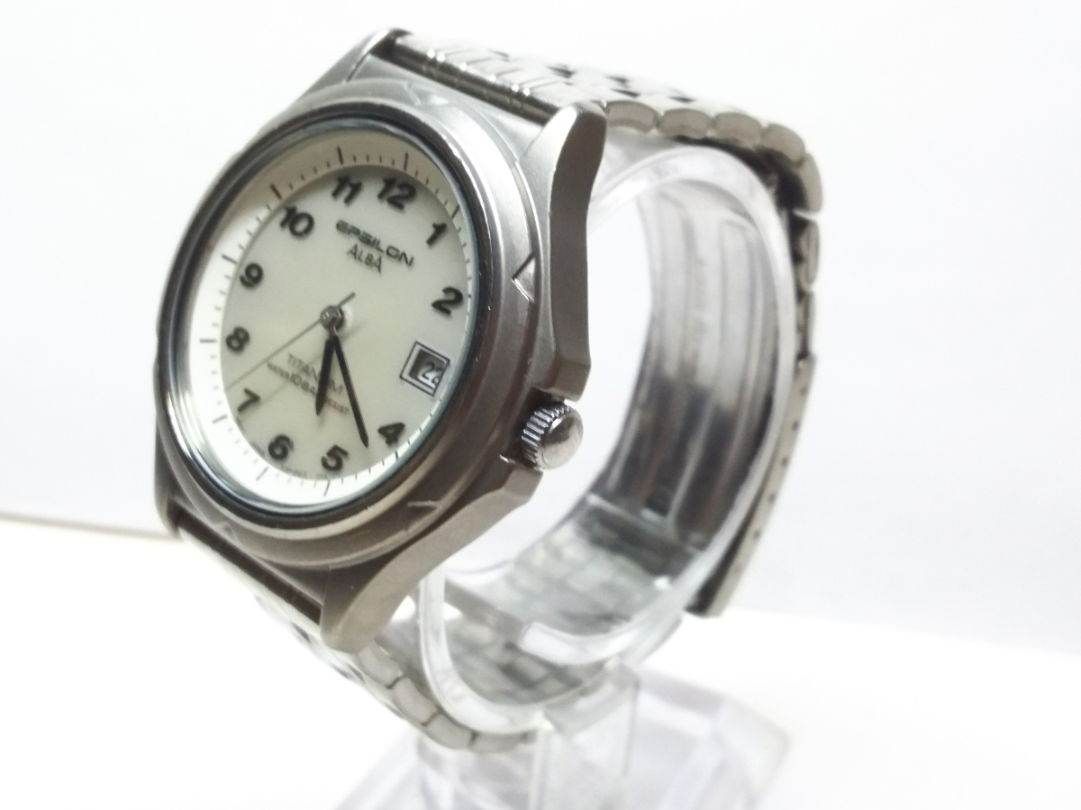 チタン製 セイコー アルバ ソーラー腕時計SEIKO ALBA SOLAR EPSILON TITANIUM V145-0880(アルバ ...