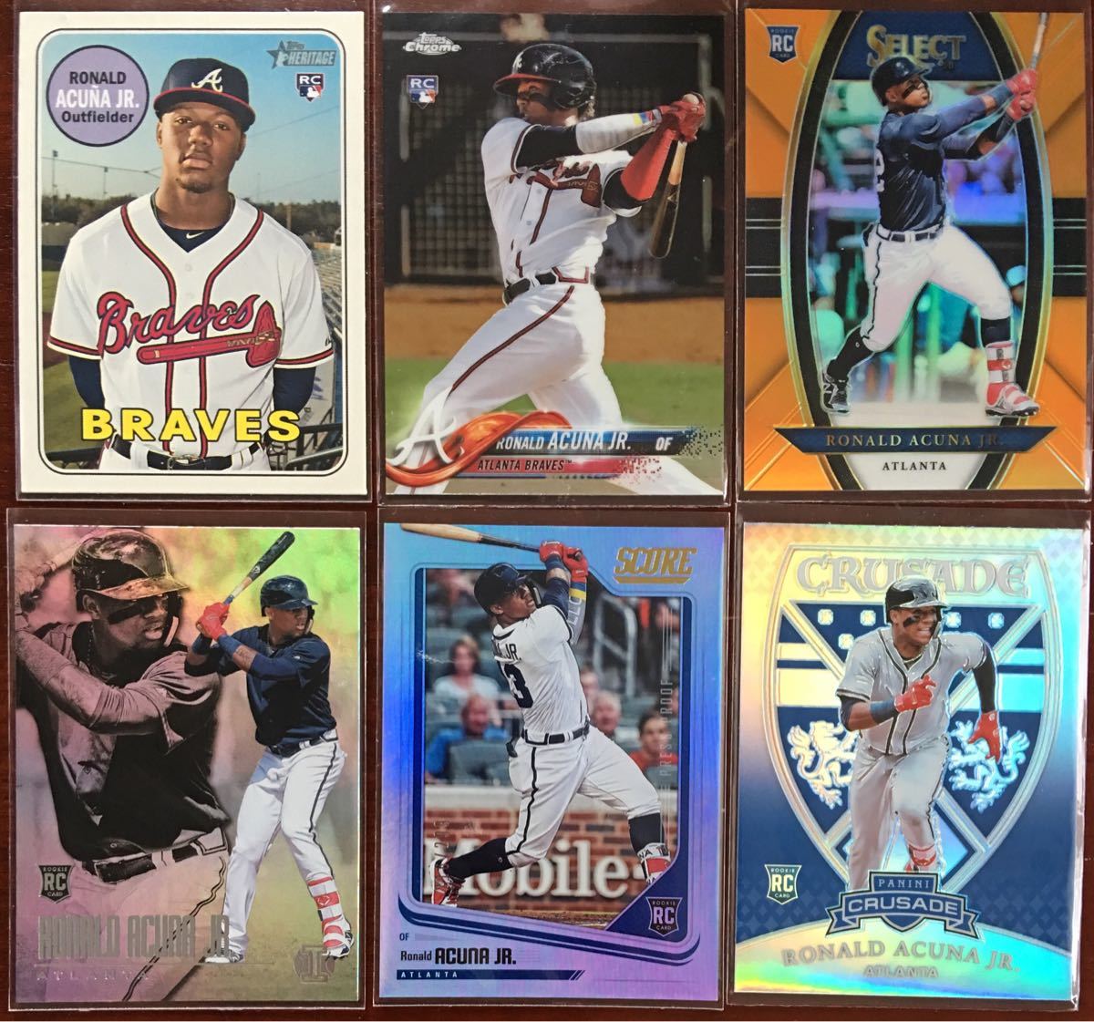 Ronald Acuna JR. Braves RC 2018 Topps Heritage High Number Panini ...
