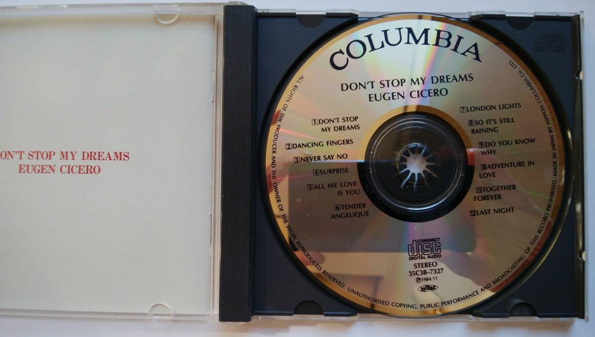 CD オイゲン キケロ 落葉のコンチェルト EUGEN CICERO DON'T STOP MY DREAMS Johann Anton Rettenbacher ガルシアモラレス ...