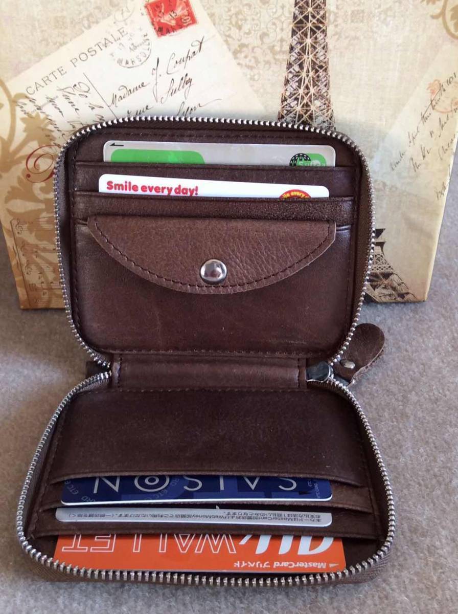 本革レザーラウンドファスナーカードケース コインケース /コーヒー色-022(男性用)｜売買されたオークション情報、yahooの商品情報をアーカイブ公開 - オークファン（aucfan.com）