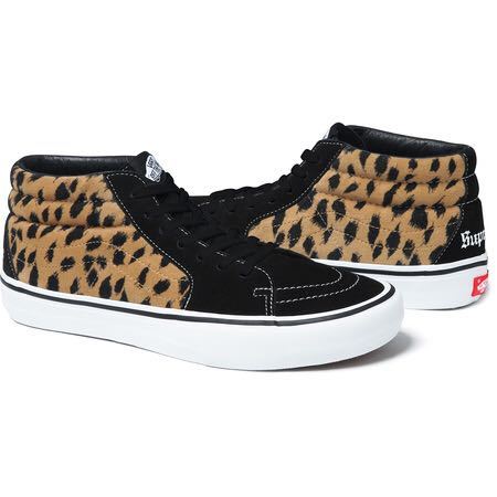 Supreme Vans Velvet Leopard Sk8 Mid Pro black US9 27.0cm(その他)｜売買された ...