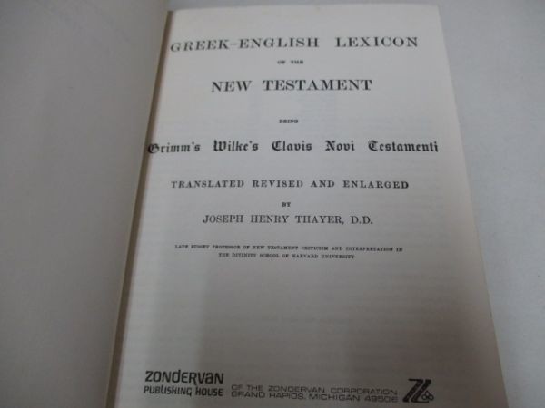 F0121 GREEK-ENGLISH LEXICON NEW TESTAMENT TRANSLATED REVISED AND ...