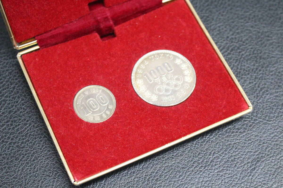 送無 001369 TOKYO 1964 東京オリンピック 記念硬貨 1964年 昭和39年 100円＆1000円(昭和)｜売買されたオークション情報、yahooの商品情報をアーカイブ公開 ...