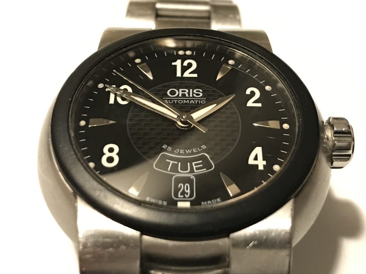 ORIS オリス 7518 44 デイデイト 自動巻き オート 腕時計 メンズ 黒文字盤 RA－04(オリス)｜売買されたオークション情報 ...