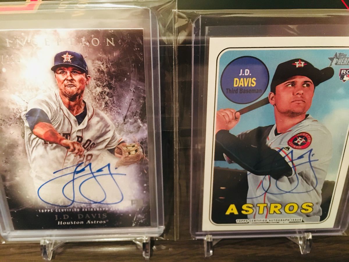 J.D. Davis Auto RC 2枚セット 2018 Topps Heritage Real One Autograph ...