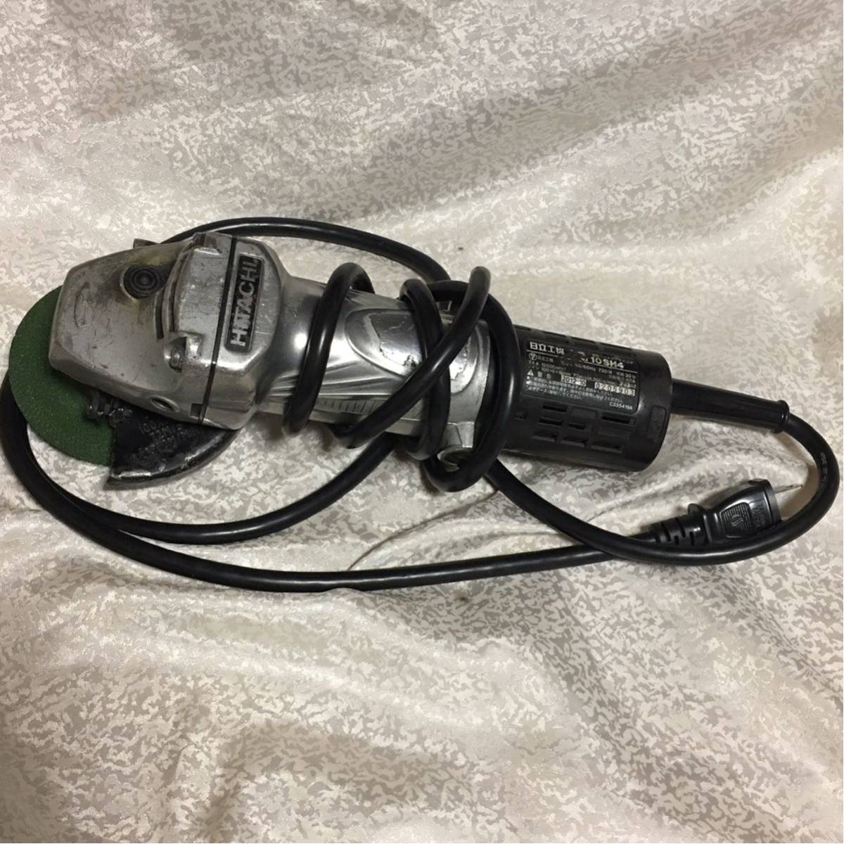 動作良好 日立工機/HITACHI 電動工具 10SH4 グラインダーG10 SH4 2012-10 2月ま 実働していたお品(ディスク ...