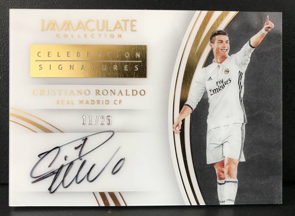 Cristiano Ronaldo 2017 Panini Immaculate Celebration Signatures Auto 25 ...