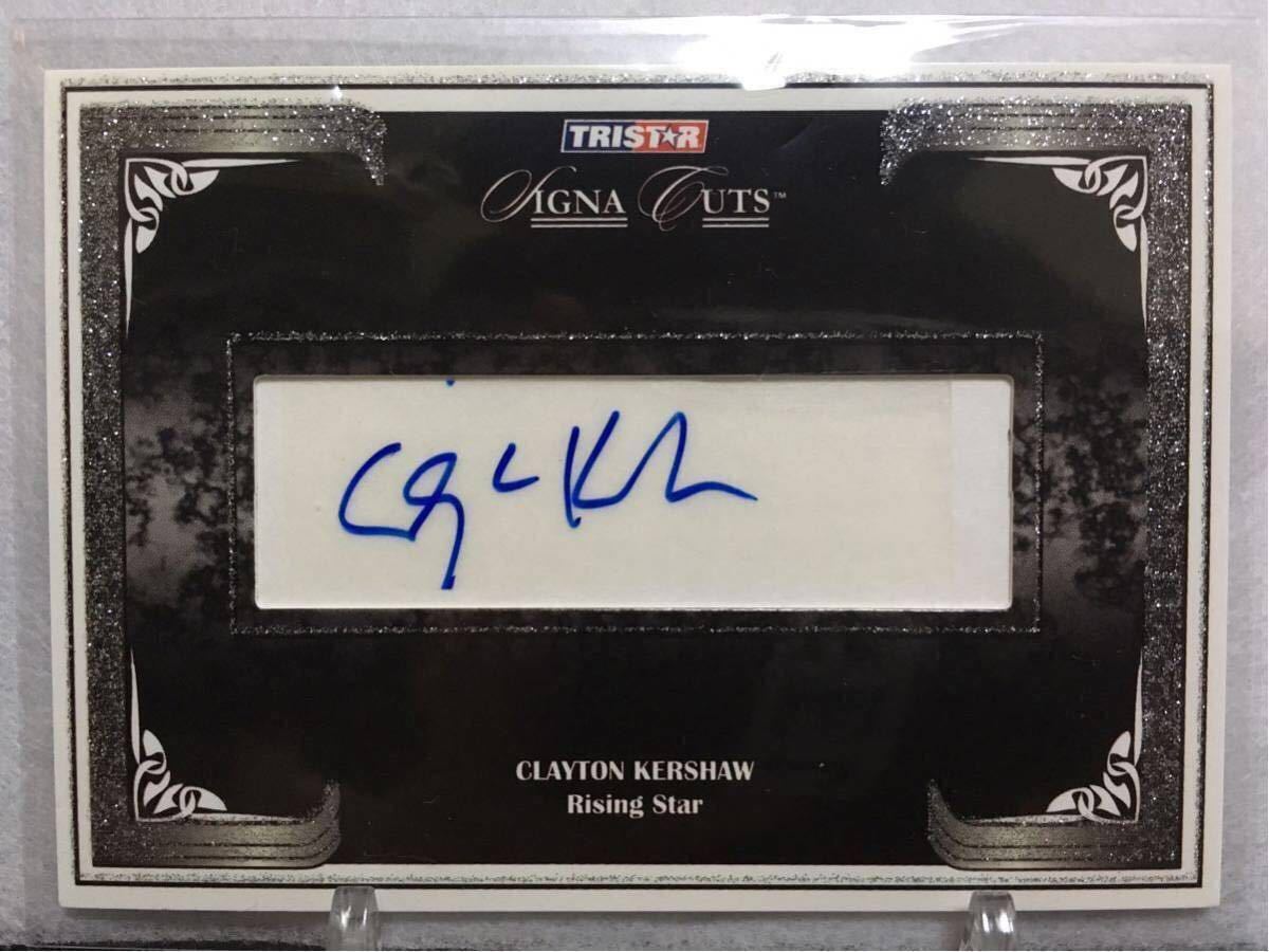 TRI STAR SIGNA CUTS 2008 Clayton Kershaw Rookie YEAR 直筆サインカード Rising ...