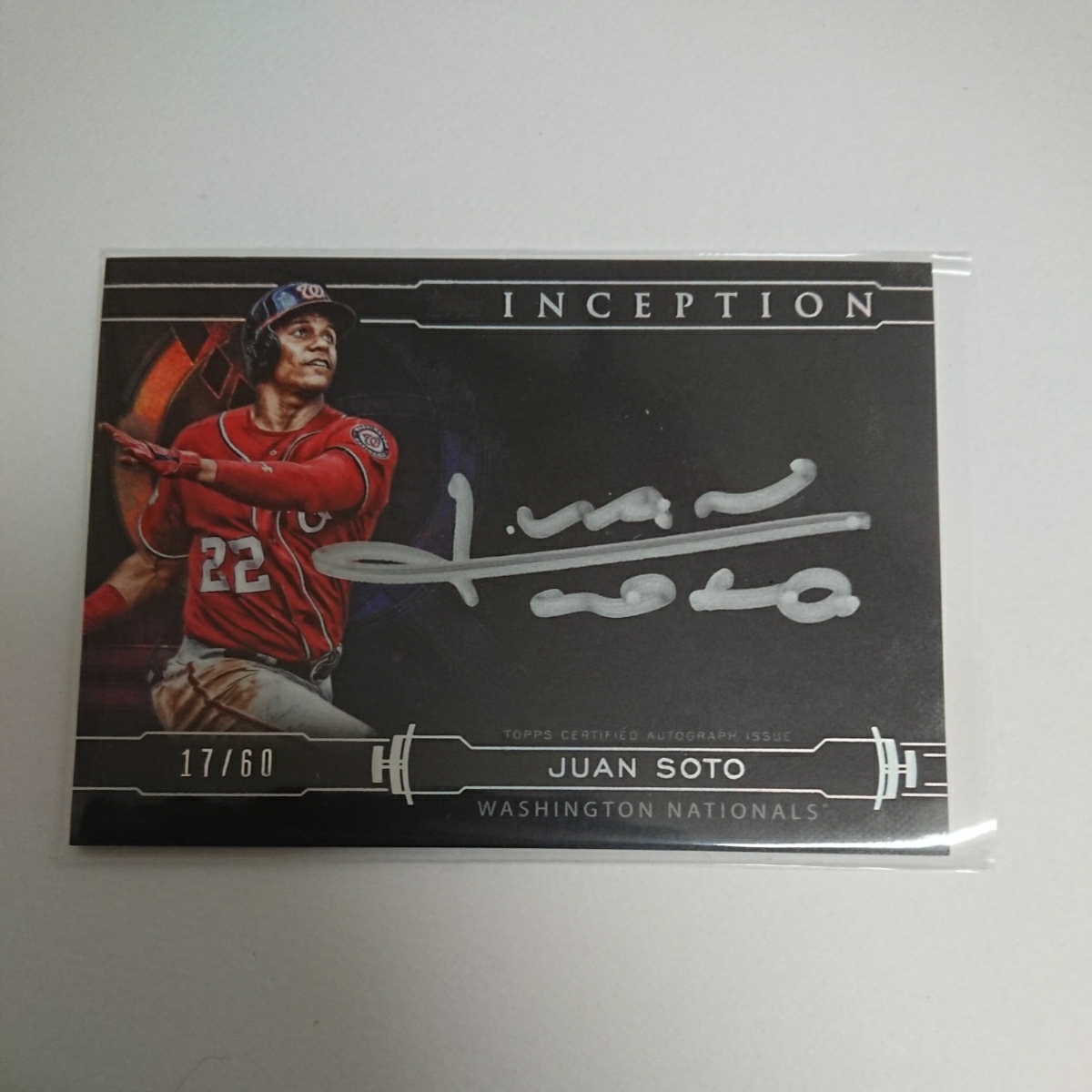 2019 Topps Inception Silver Autograph Juan Soto Washington Natiomals 60 ...