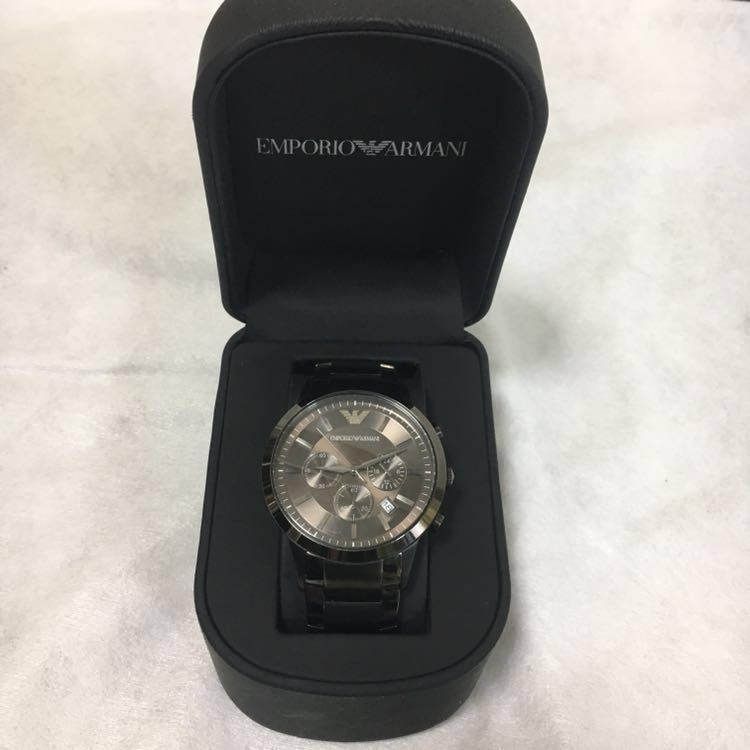 エンポリオアルマーニEMPORIO ARMANI腕時計 黒 ブラック AR2454 クロノグラフ ステンレス(アルマーニ)｜売買された ...