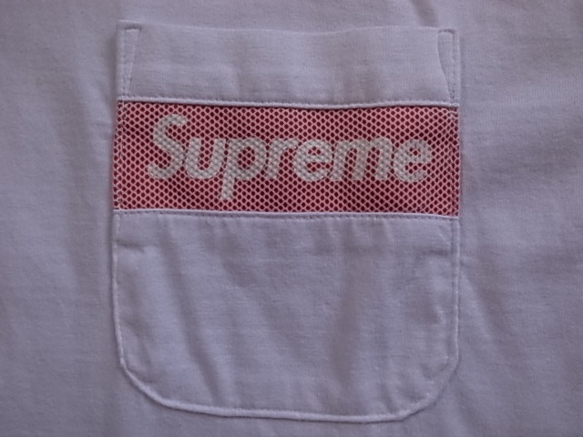 19SS SUPREME シュプリーム Mesh Stripe Pocket Tee メッシュ ストライプ ポケット Tシャツ BOX ...